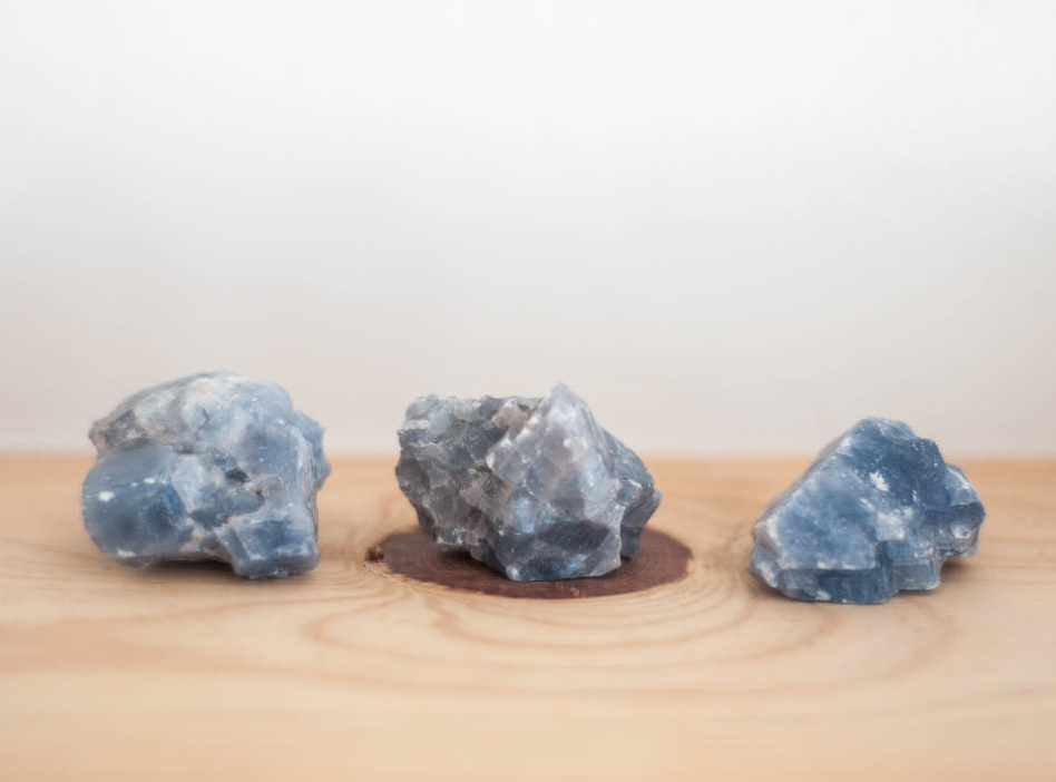 Raw Blue Calcite | Raw Small Crystals | Village Rock Shop
