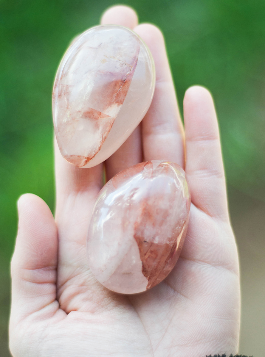 Fire Quartz Palm Stone | Palm Stones | Village Rock Shop