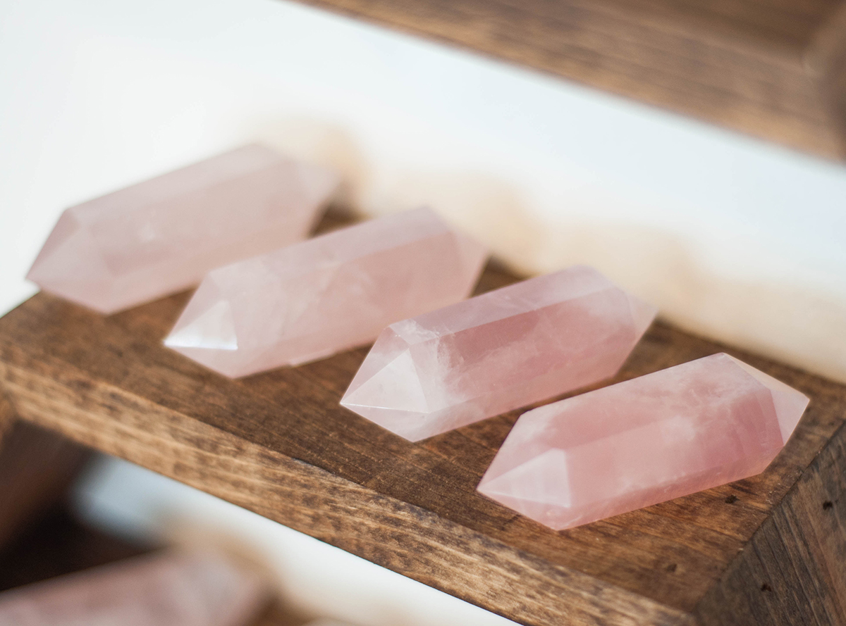 DT Rose Quartz | Double Terminated Healing Crystals | Village Rock Shop