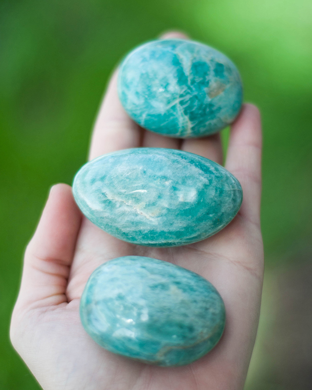 Amazonite Palm Stone | Palm Stones | Village Rock Shop