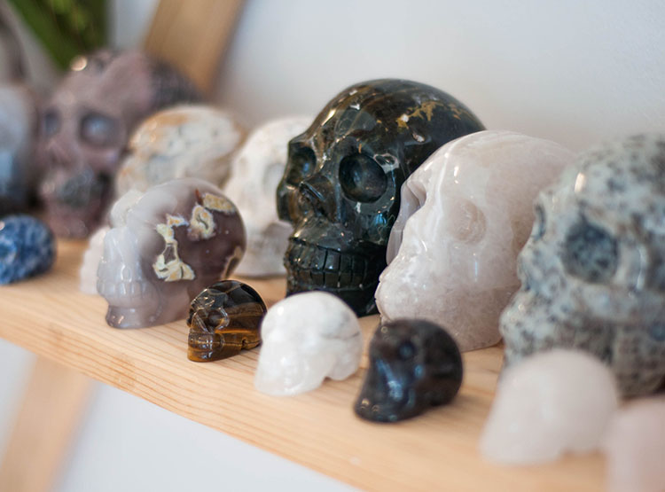 Carved Human Crystal Skulls For Rituals | Village Rock Shop